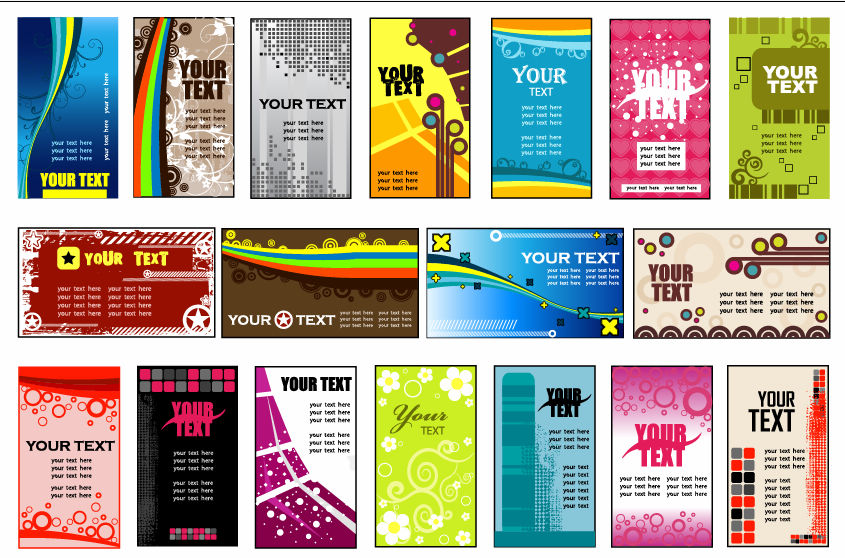 Variety of Practical Card Background Templates (18600) Free EPS ...