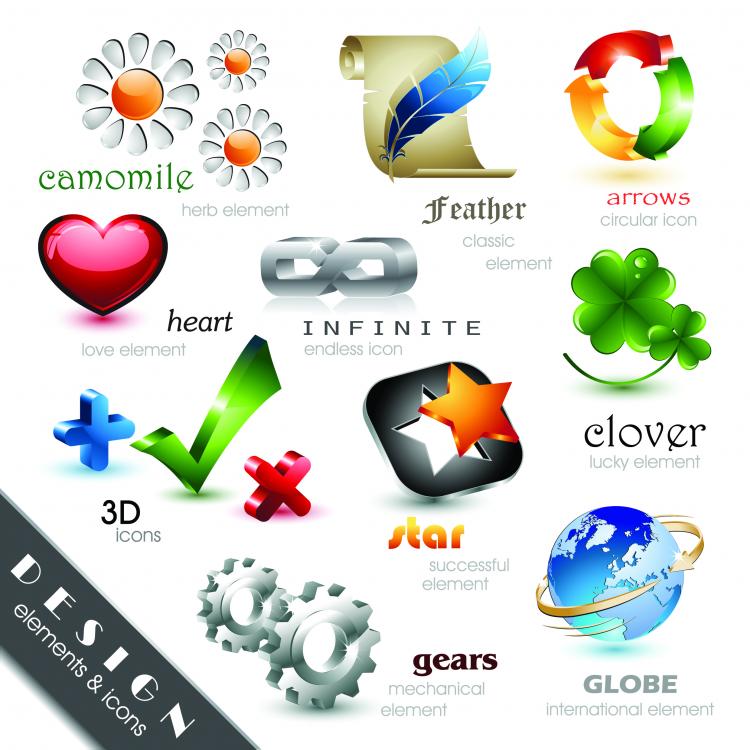 Beautiful and Free 3D Icons (20003) Free EPS Download / 4 Vector