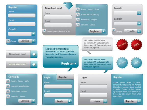 A variety of web design elements (119643) Free EPS Download / 4 Vector