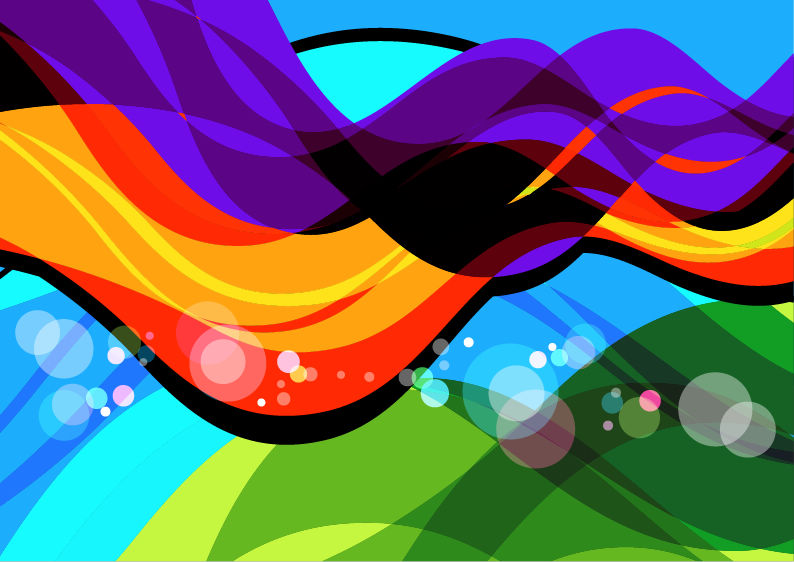 Abstract Colorful Wave Art (21890) Free EPS Download / 4 Vector
