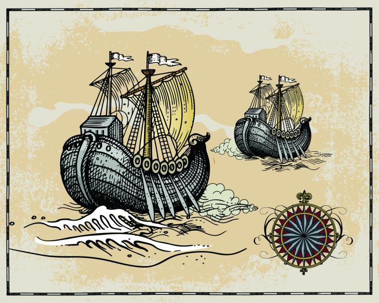 Ancient sailing warships (4535) Free EPS Download / 4 Vector