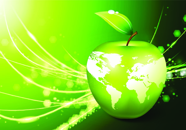 Apple earth (2152) Free EPS Download / 4 Vector