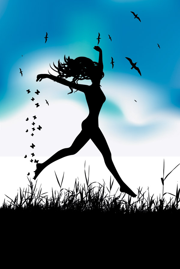 Beautiful silhouette (26915) Free EPS Download / 4 Vector