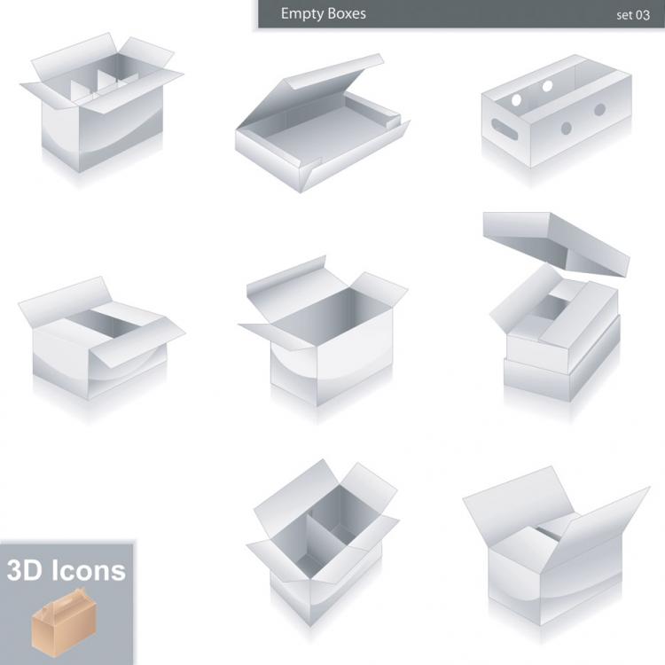 Blank boxes and other goods (4828) Free EPS Download / 4 Vector