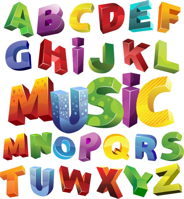 Colorful 3D Alphabet Graphic (7548) Free EPS Download / 4 Vector