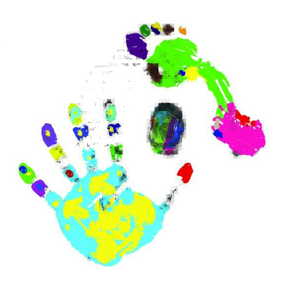 Colorful hand footprints (1511) Free EPS Download / 4 Vector