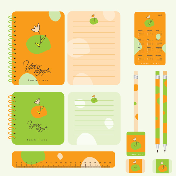 Cute cartoon stationery (94294) Free EPS Download / 4 Vector