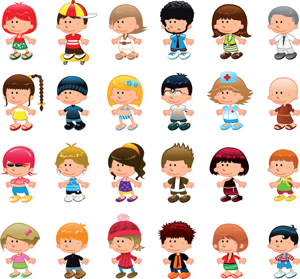Cute Characters (8036) Free EPS Download / 4 Vector