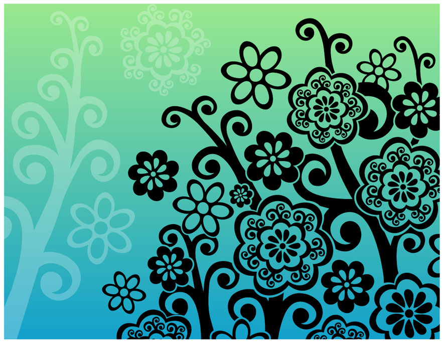 Flower Tree Graphic (21060) Free EPS Download / 4 Vector