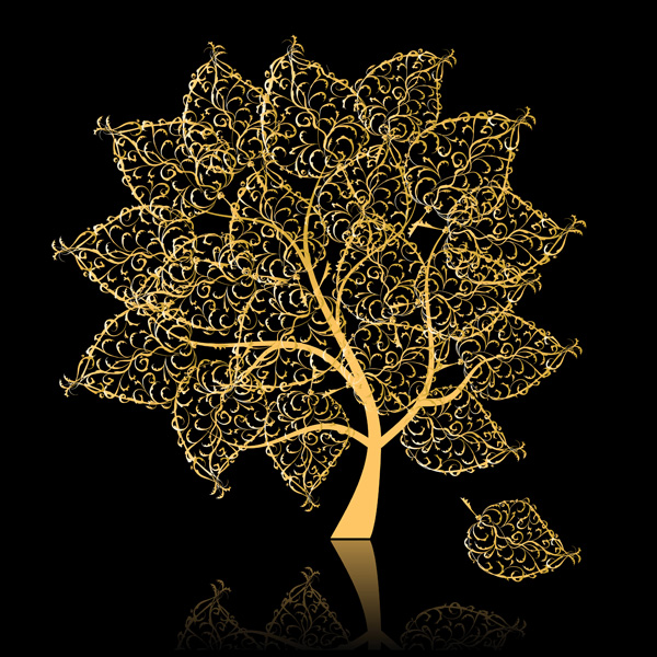 Golden trees (93441) Free EPS Download / 4 Vector