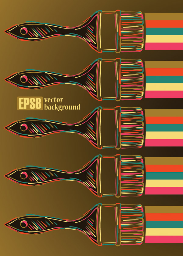 Handpainted color brush (1550) Free EPS Download / 4 Vector