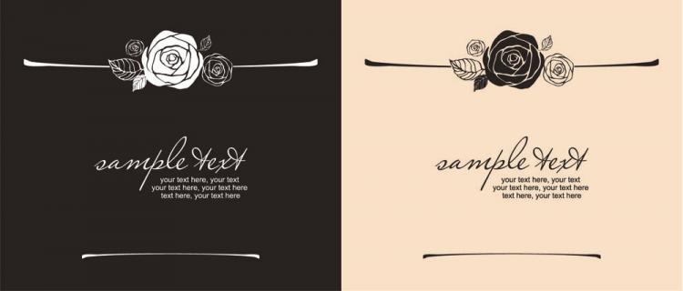 Handpainted rose pattern line draft (22947) Free EPS Download / 4 Vector