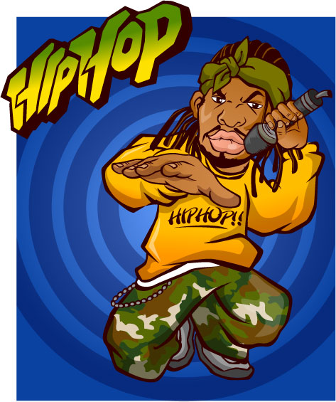 Hip Hop Vectors (120530) Free AI Download / 4 Vector