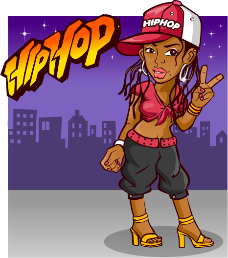 Hip Hop Vectors (120530) Free AI Download / 4 Vector