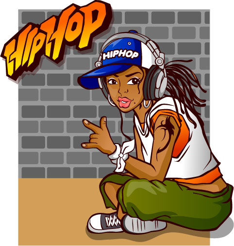 Hip Hop Vectors (120530) Free AI Download / 4 Vector