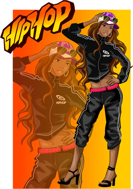 Hip Hop Vectors (120530) Free AI Download / 4 Vector