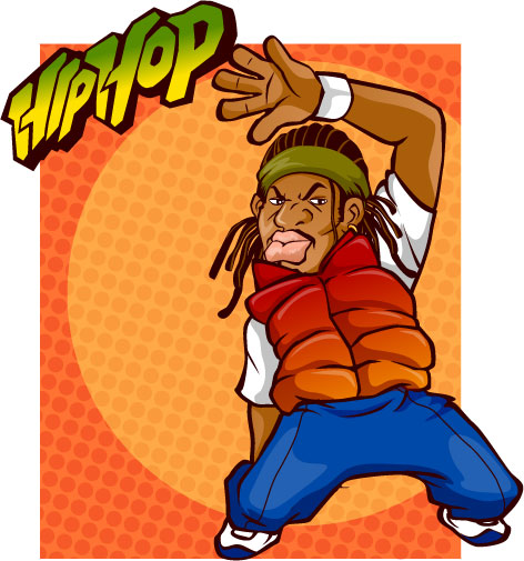 Hip Hop Vectors (120530) Free AI Download / 4 Vector