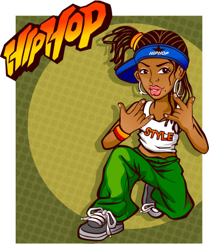Hip Hop Vectors (120530) Free AI Download / 4 Vector