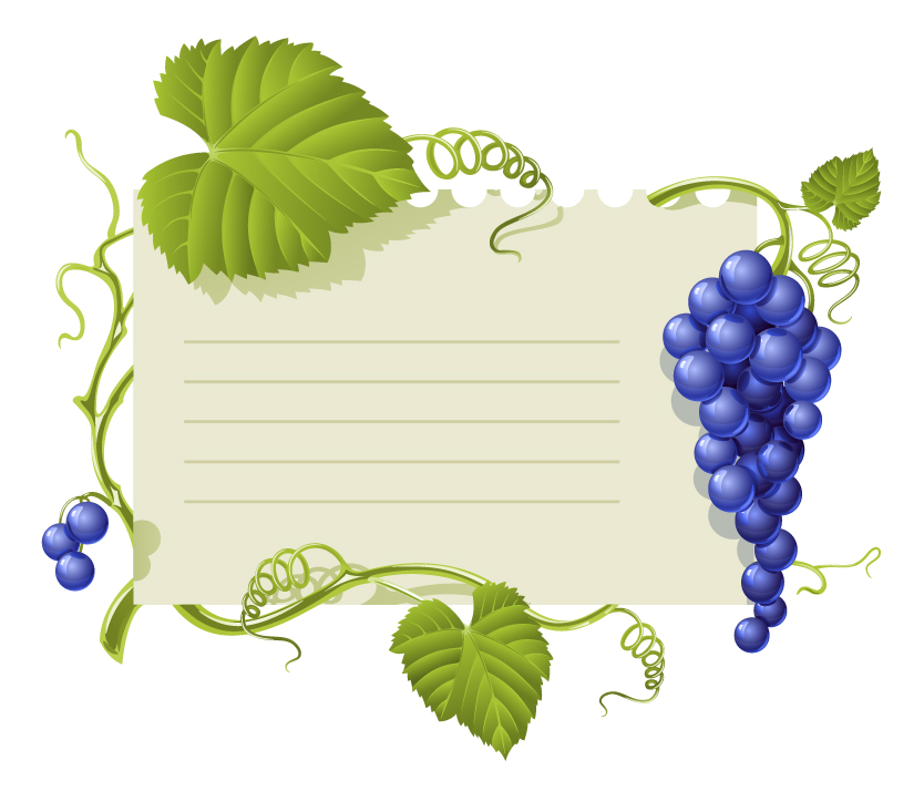 Purple grape theme bulletin board (4997) Free EPS Download / 4 Vector