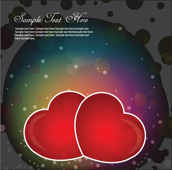 Romantic roses and heartshaped background (17611) Free EPS Download / 4 ...