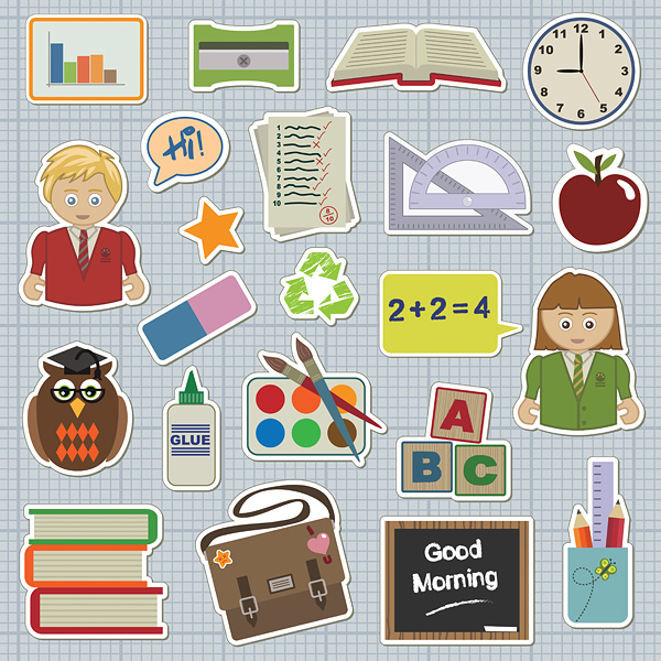 School students theme icon (19405) Free EPS Download / 4 Vector