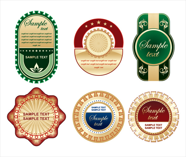 Variety of practical affixed label bottles (5979) Free EPS Download / 4 ...