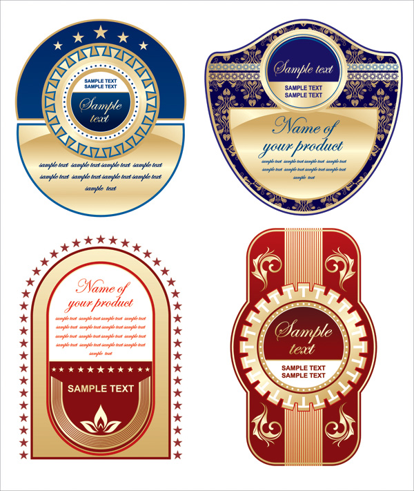 Variety of practical affixed label bottles (5979) Free EPS Download / 4 ...