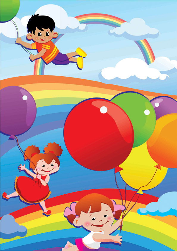 colorful children world (4032) Free EPS Download / 4 Vector