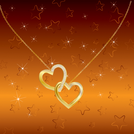 heartshaped pendant necklace (25628) Free EPS Download / 4 Vector