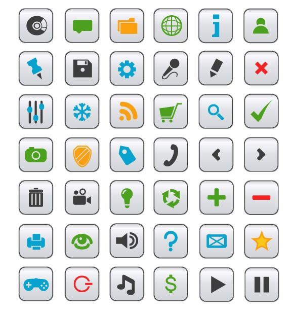 Icon Collection for Web design (119659) Free EPS Download / 4 Vector