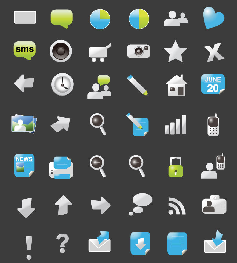 Website Element Icons for Web Design (119655) Free EPS Download / 4 Vector